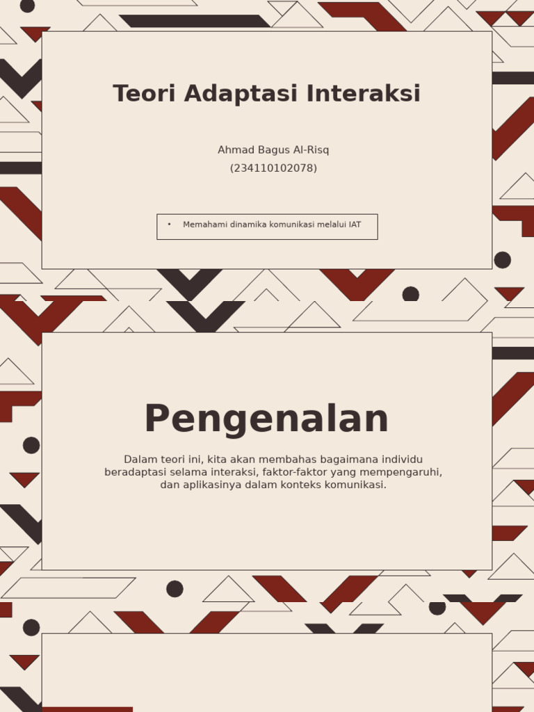 Teori Adaptasi Interaksi | PDF