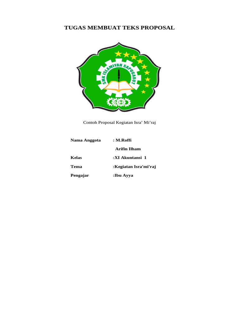 Tugas Membuat Teks Proposal | PDF