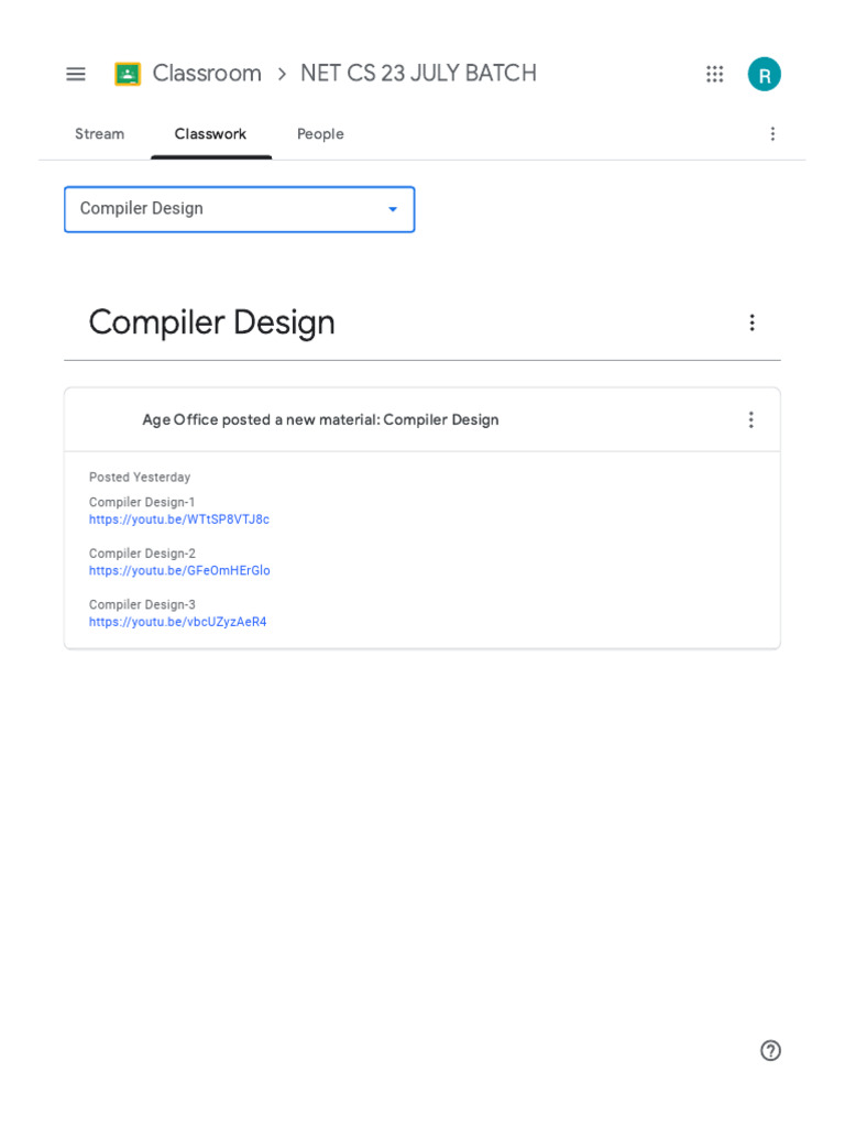 Compiler Design Course Materials | PDF