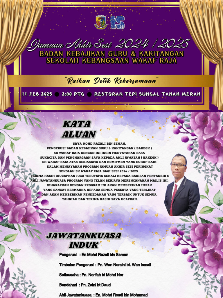 Buku Program Jamuan Akhir Sesi | PDF