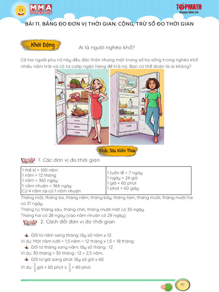 Bài 11. Bảng Đơn Vị Đo Thời Gian - Toán 5 HKII | PDF