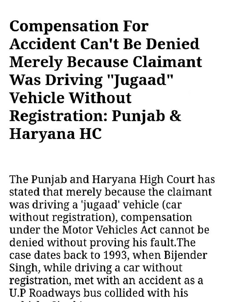 PHHC On Juggad Vehicle | PDF