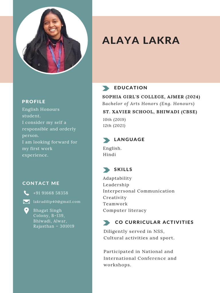English Honours Student Profile | PDF