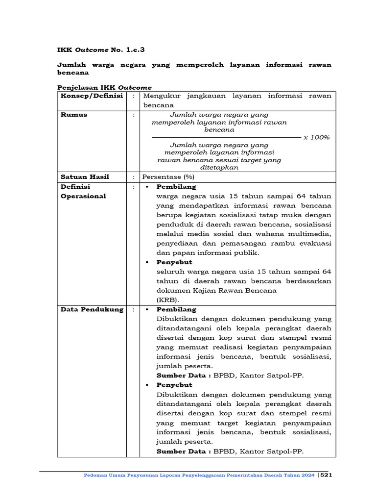 01 Pedoman Umum Penyusunan LPPD Tahun 2024-1 | PDF