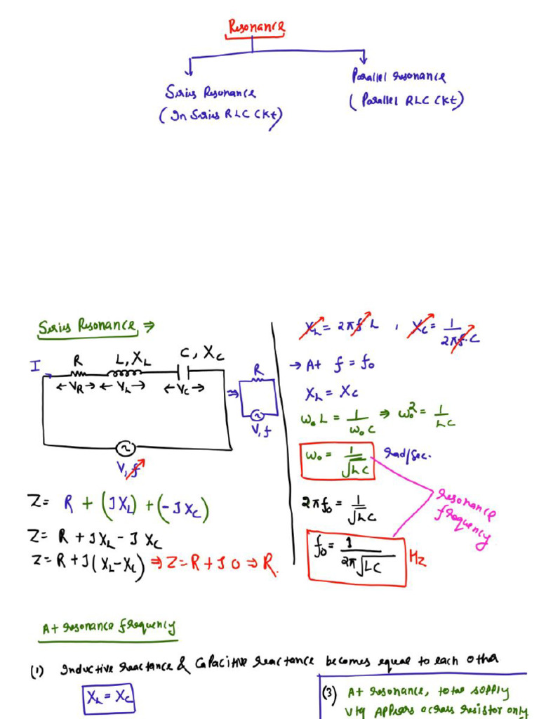 Resonance & Transient Notes ( AC Analysis)_443161_crwill (1) | PDF