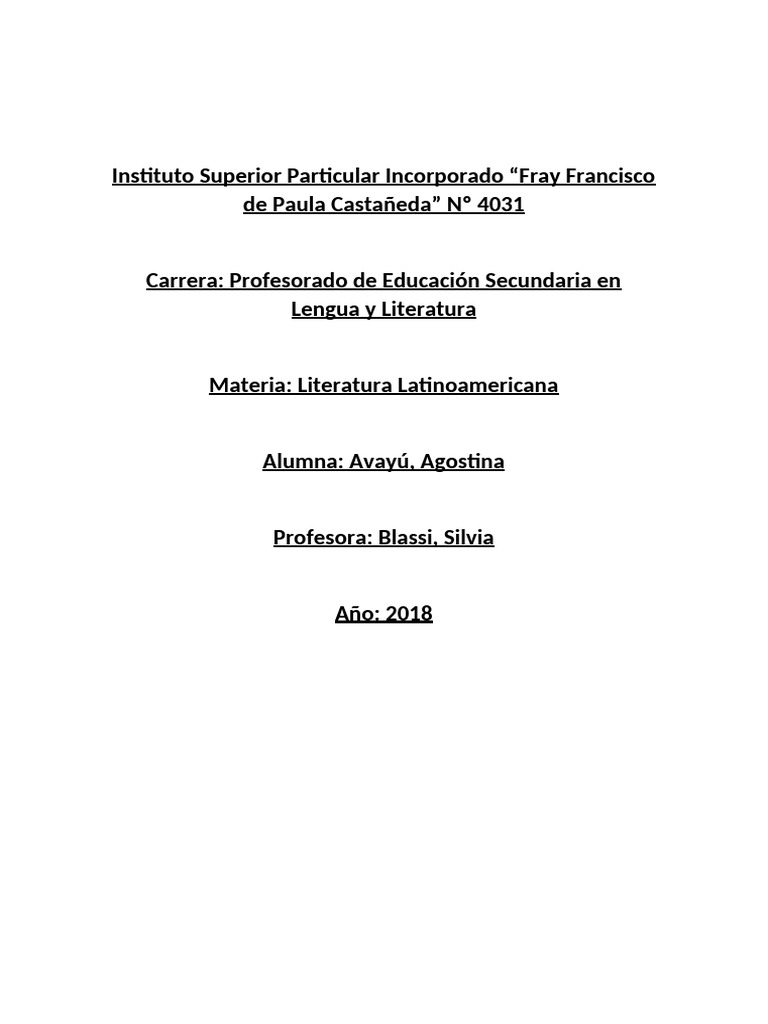 Trabajo Practico N 2 Terminado | PDF | America latina | Autor