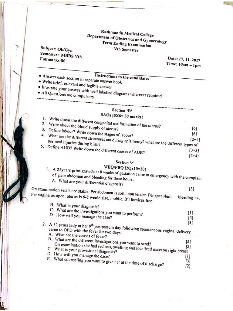 Fifth Sem Questions (1) - 240706 - 203813 (1) | PDF