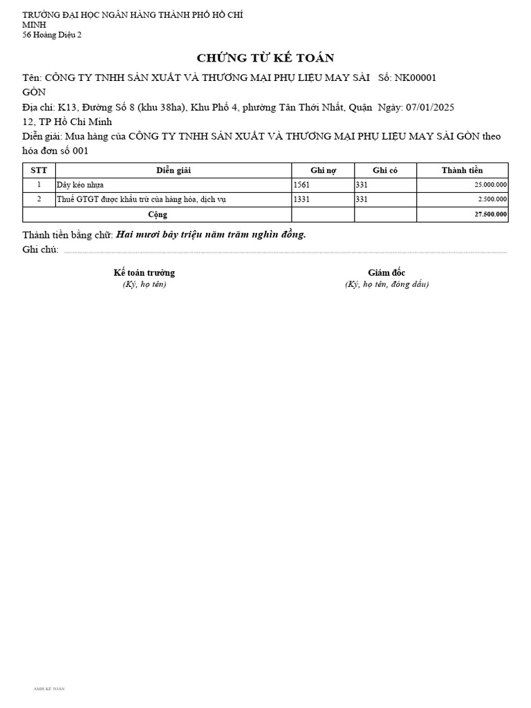 Chung Tu Ke Toan | PDF