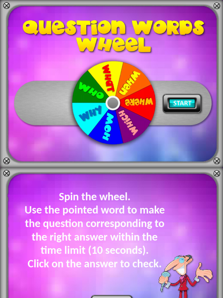 3.1 Question-Words-Wheel Game Acttivity in Class | PDF