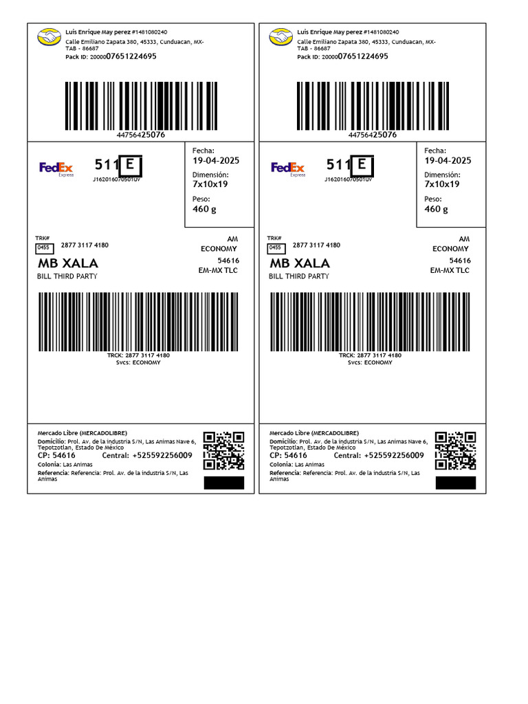 Shipment Labels 250419060614 | PDF