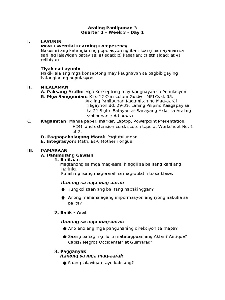 AP3-Q1-W3-DAY1 | PDF