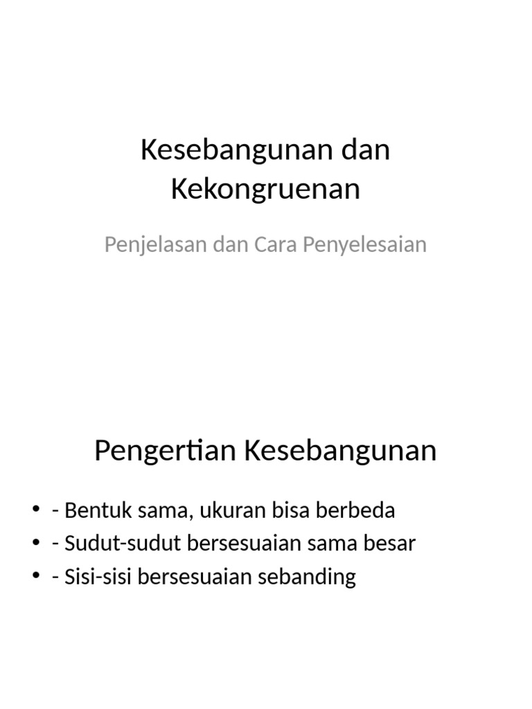 Kesebangunan Dan Kekongruenan | PDF