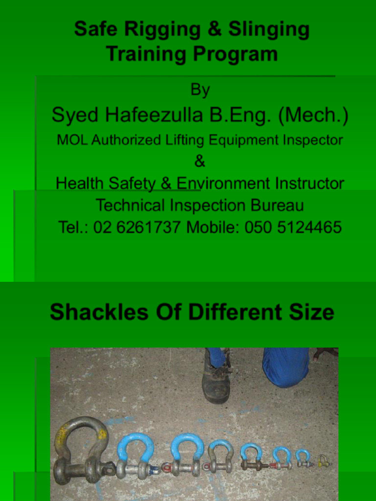 Safe Rigging & Slinging Techniques | PDF