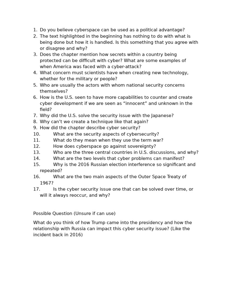 Cyber Security Questions | PDF