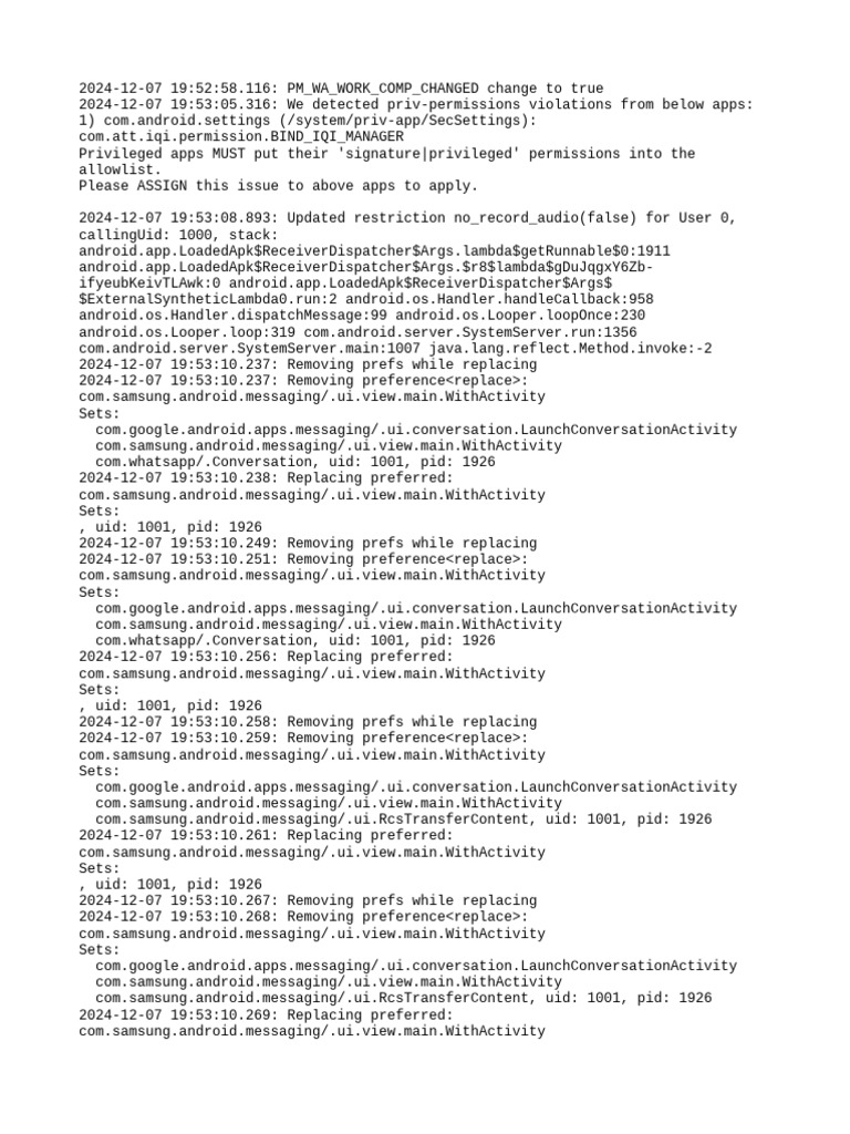 Pm Debug Info | PDF | Android (Operating System) | Mobile Software