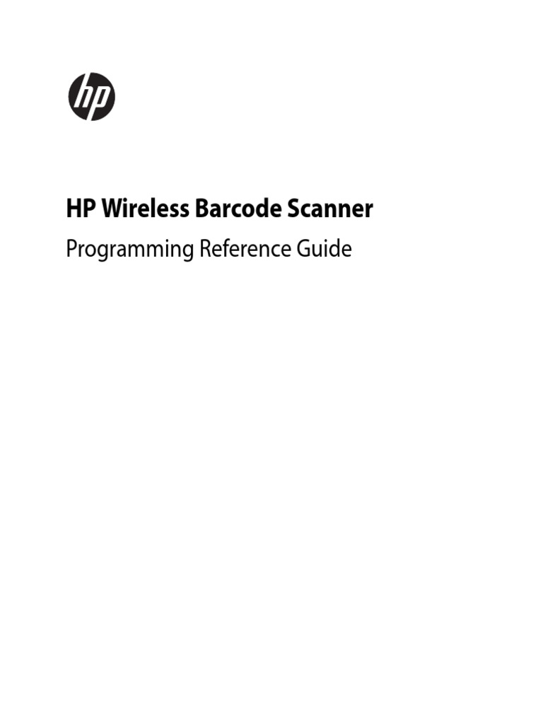 HP Wireless Barcode Scanner: Programming Reference Guide | PDF ...