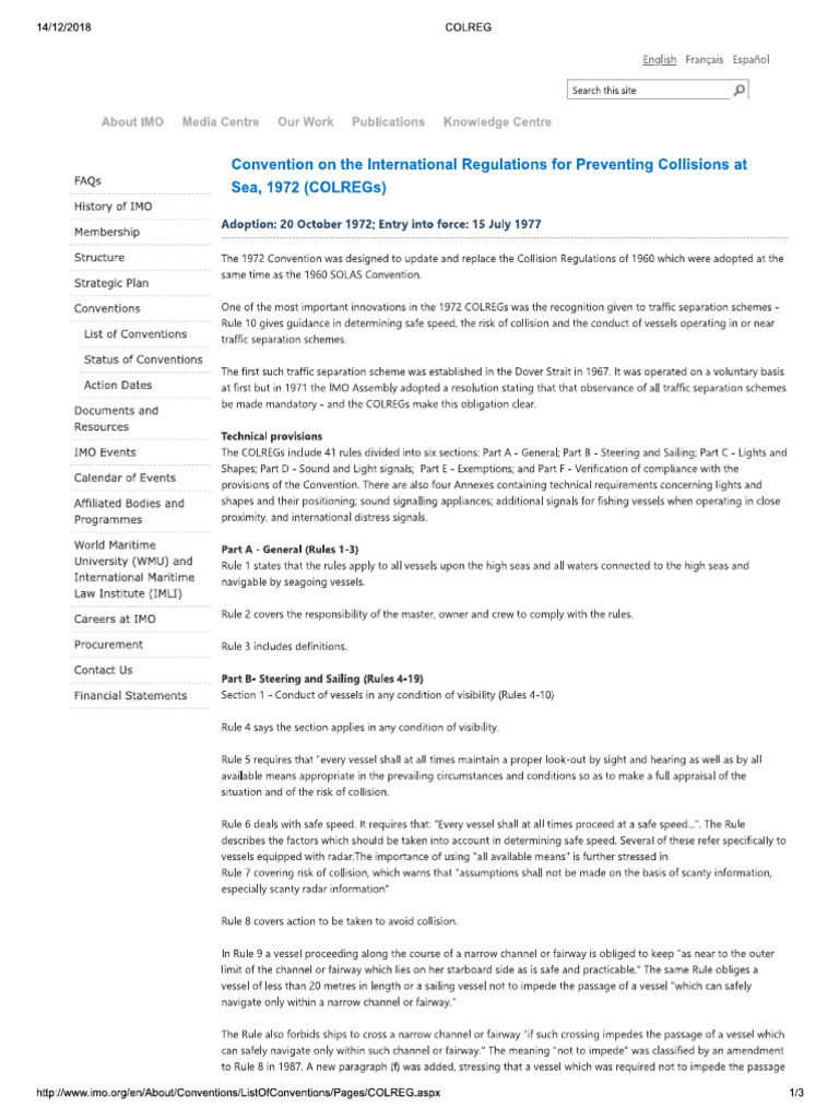 COLREG | PDF