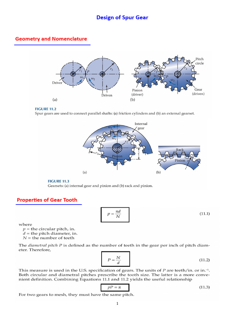 Lecture 2 Gears | PDF