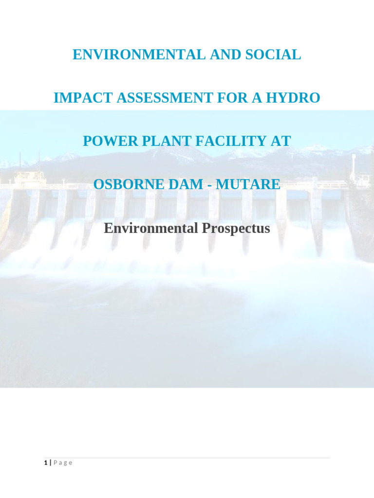 Prospectus For A Hydro Power Plant-1 | PDF | Hydroelectricity | Energy ...