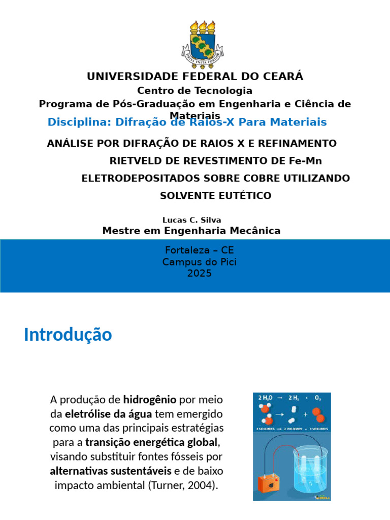 ANÁLISE POR DIFRAÇÃO DE RAIOS X E REFINAMENTO RIETVELD DE REVESTIMENTO ...