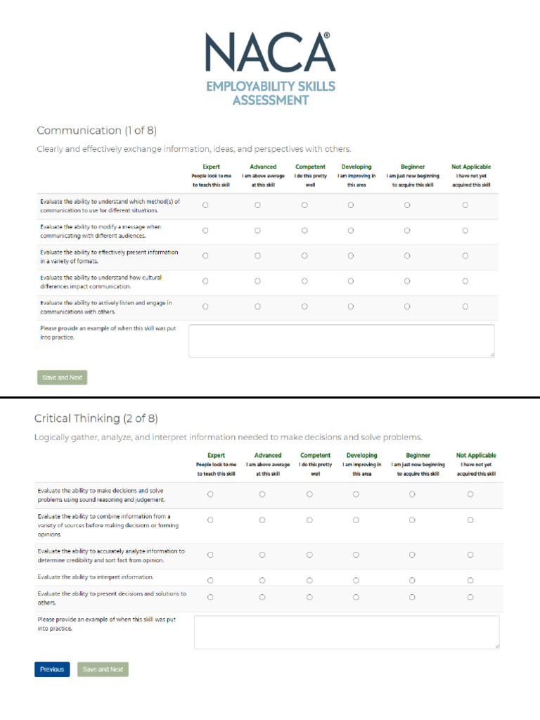 Test Questions Employability Skills Assessment | PDF
