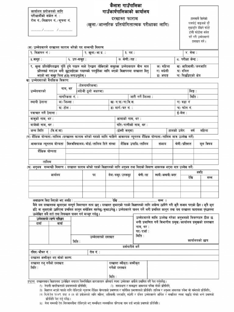 Application Form - 0 | PDF