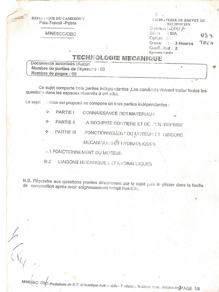 Techno Meca 1 2007 | PDF