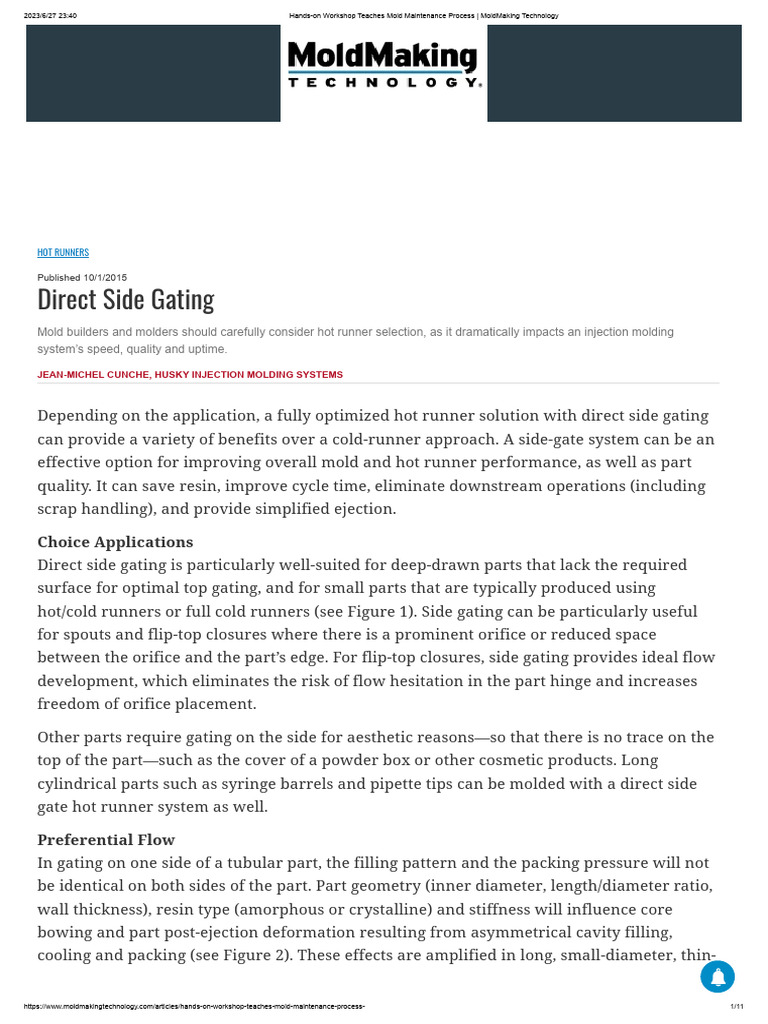 Hands-On Workshop Teaches Mold Maintenance Process - MoldMaking ...