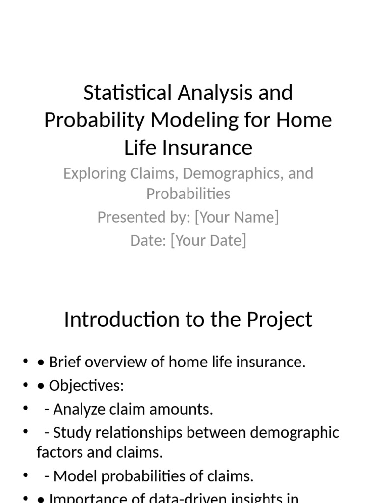 Statistical Analysis Home Insurance | PDF
