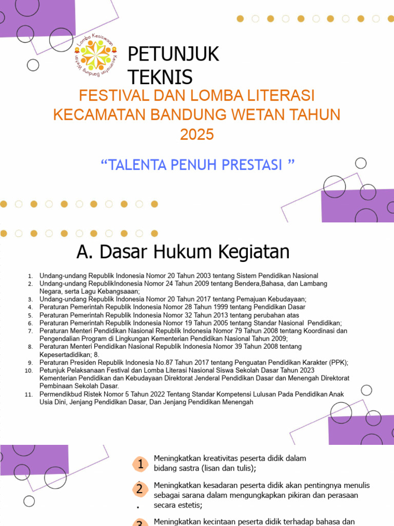 Juknis FLS3N Bawet 2025 | PDF