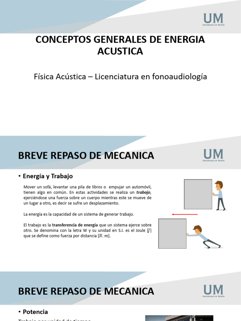 Clase 4 - Conceptos Generales de Energía Acústica | PDF | Sonido | Acústica