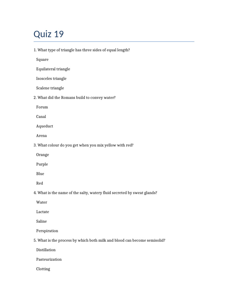Quiz 19 | PDF