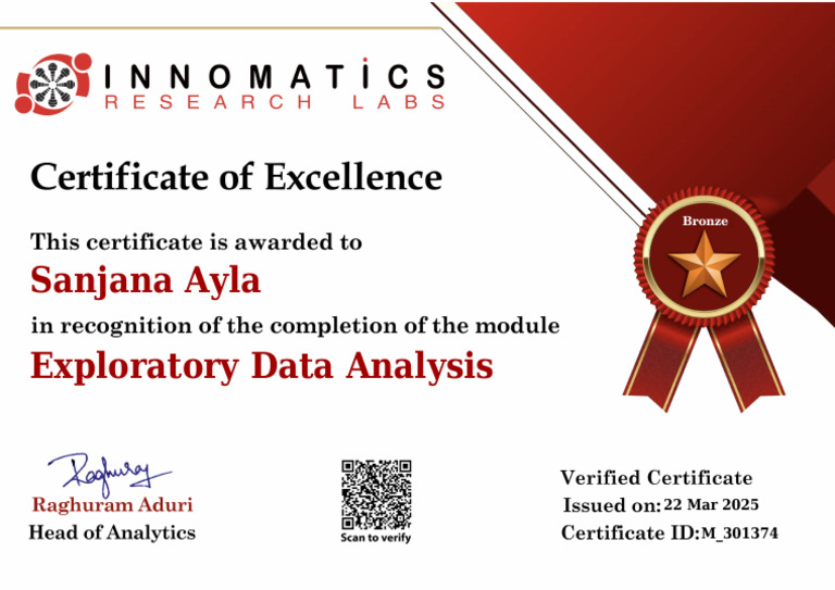 Exploratory Data Analysis-Sanjana Ayla | PDF
