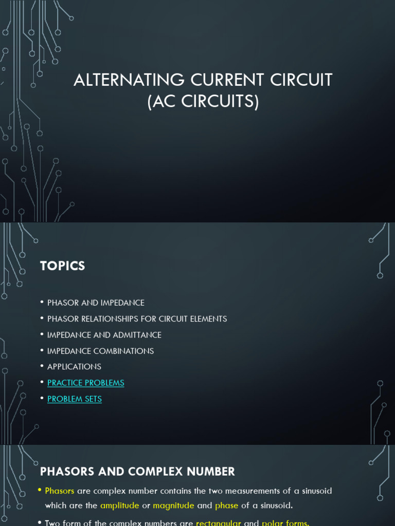 2nd Topic Alternating Current Circuit Ac Circuits | PDF | Electrical Impedance | Electronics