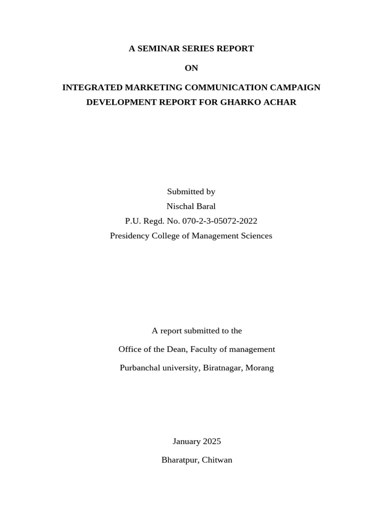IMC-planning-report-draft1 | PDF | Marketing | Advertising