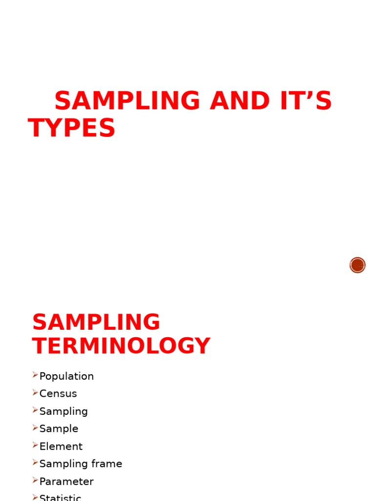 Sampling and Its Types | PDF | Sampling (Statistics) | Stratified Sampling