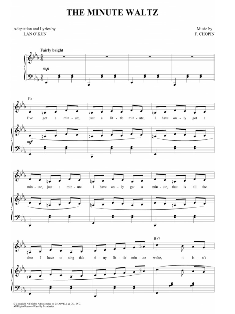 The Minute Waltz (DANIELLE) | PDF