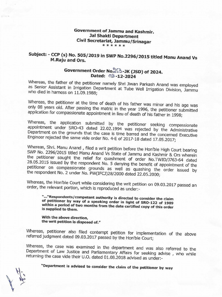 Government Order No 253 of 2024 | PDF
