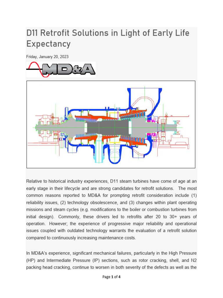 D11 Retrofit Solutions in Light of Early Life Expectancy | PDF ...