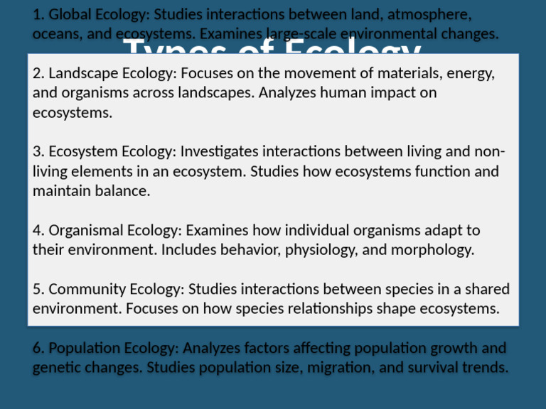 Types of Ecology Designed | PDF