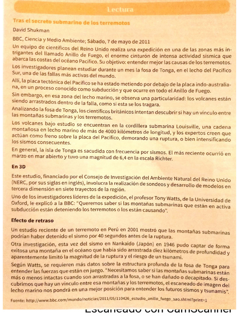 Terremotos | PDF