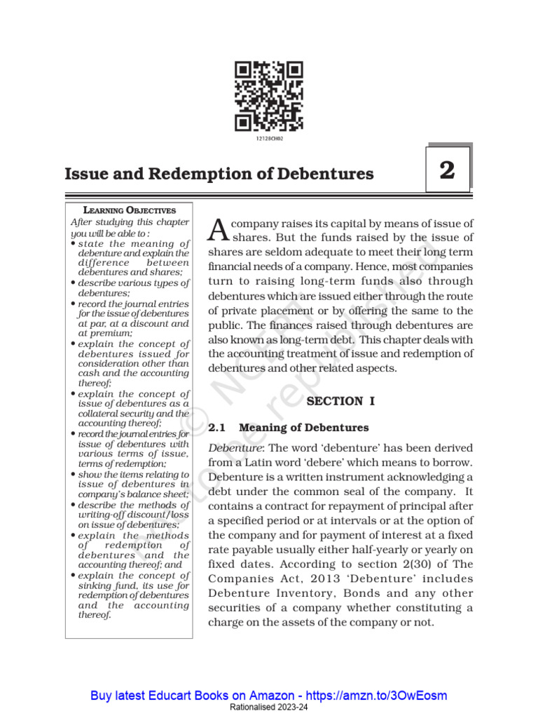 Ch 2 Issue And Redemption Of Debenture Pdf Debits And Credits