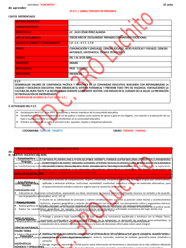 P.D.C. 2025 Abril 3ro Luchito | PDF | Pensamiento | Creatividad