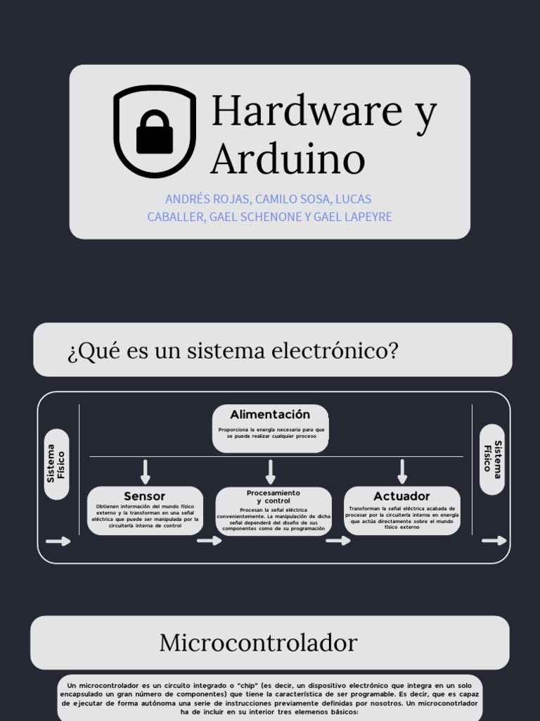 Hardware y Arduino | PDF | Arduino | Microcontrolador