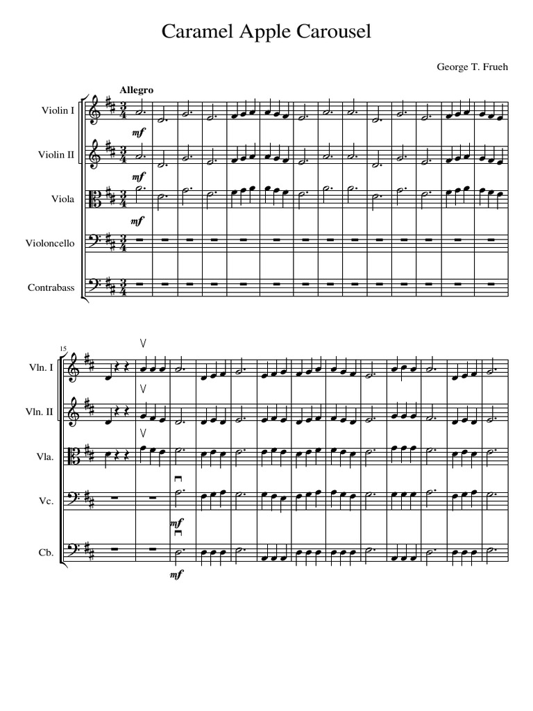 Caramel Apple Carousel-Partitura y Partes | PDF | Chordophones | Bowed ...