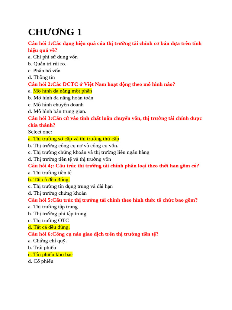 Ôn tập TTTC&ĐTTT (1) | PDF