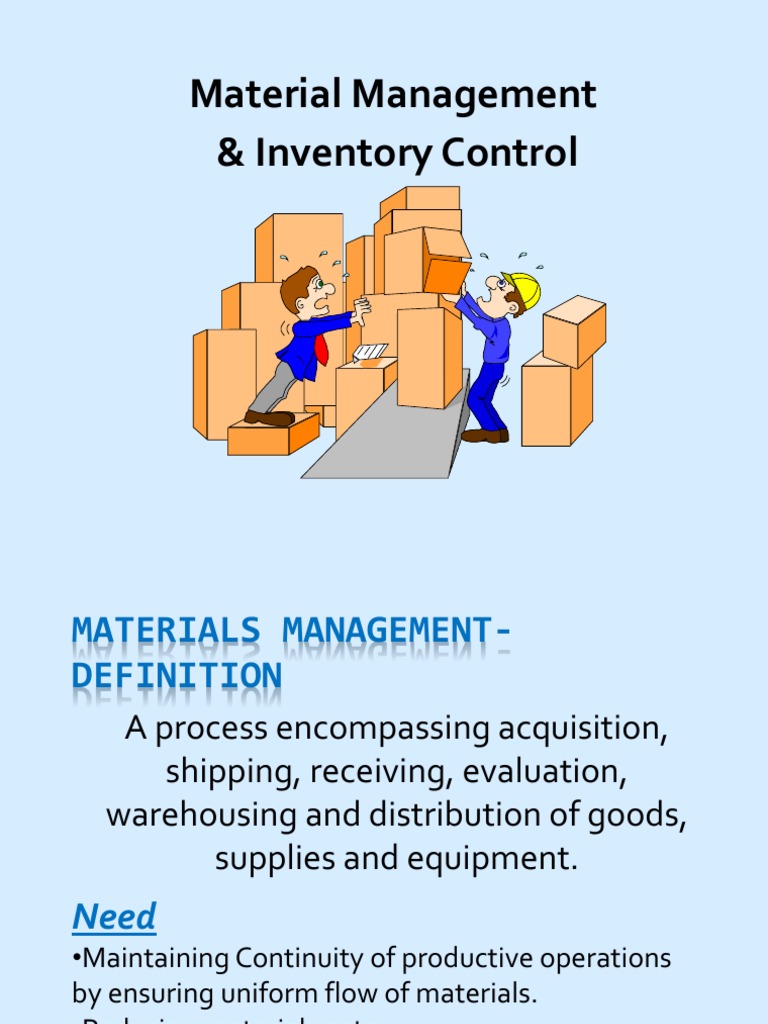 Material Management & Inventory Control | PDF