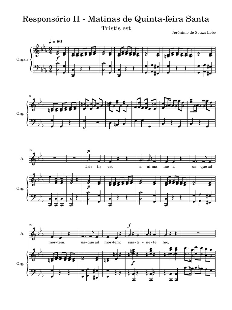 Responsório II - Tristis Est | PDF