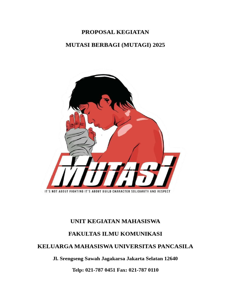 Proposal Mutagi Putaran 2 Sekben (Revisi 3) | PDF