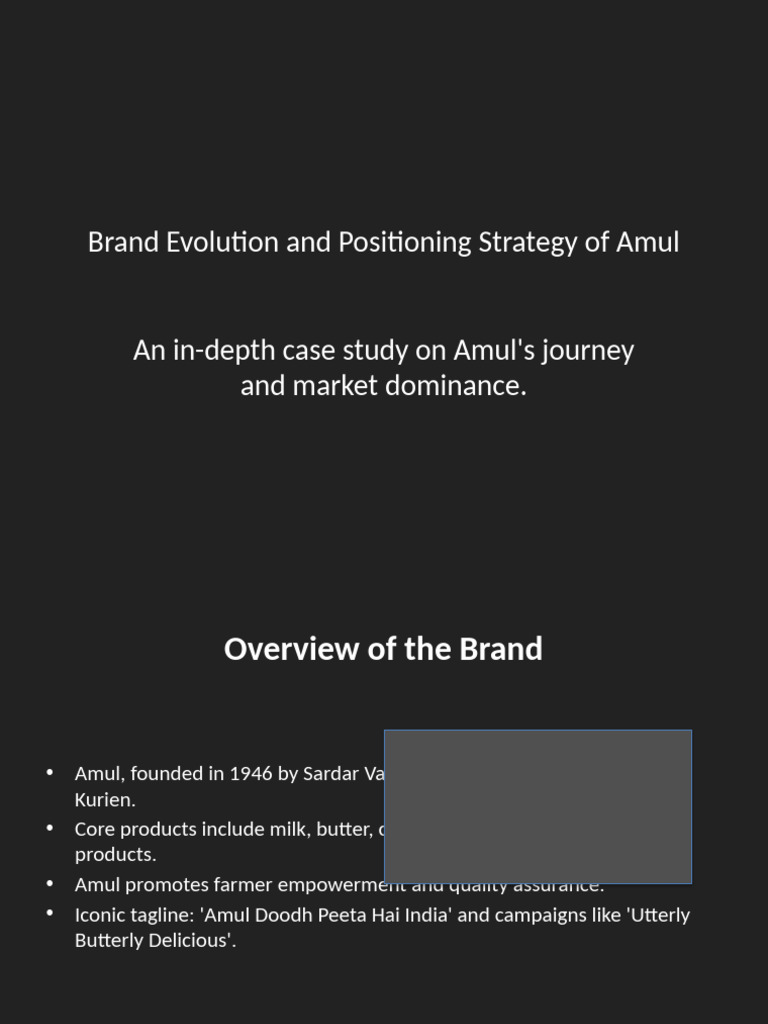 Amul Brand Strategy Presentation With Placeholders | PDF